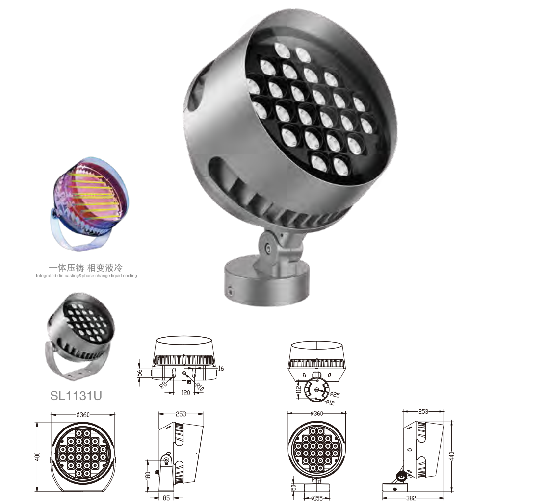 Đèn chiếu cây Shylon SL1131F, Công suất: 110W-300W; Chip Cree; IP66 ...